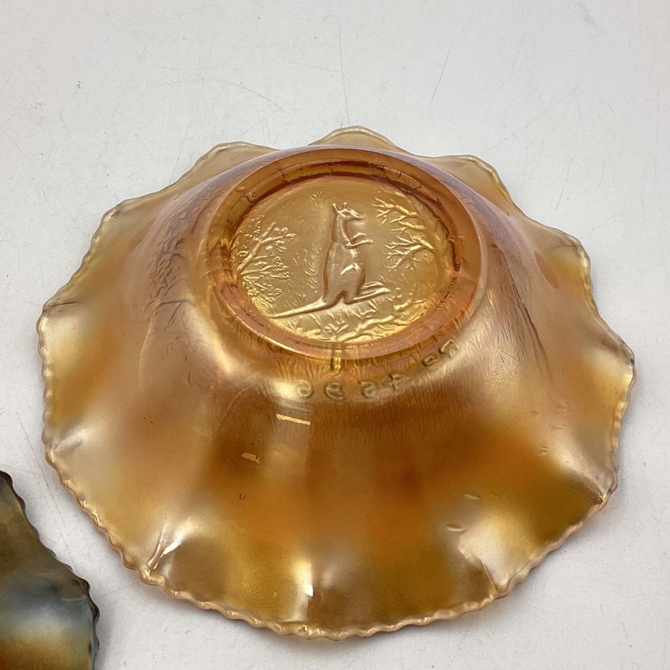 1920s Vintage Australian Crown Crystal Carnival Glass Bowls x 2 (C2) NS ...