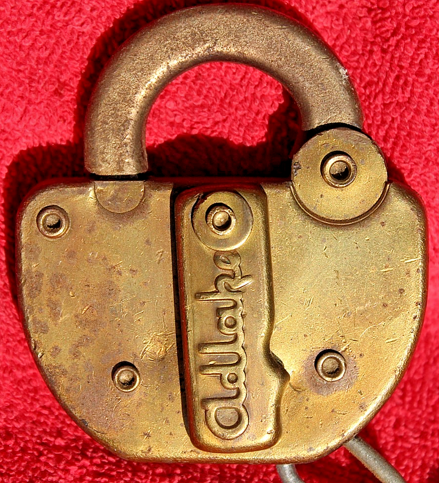 Penn Central Railroad Padlock Adlake Brass Lock & Chain Pennsylvania ...
