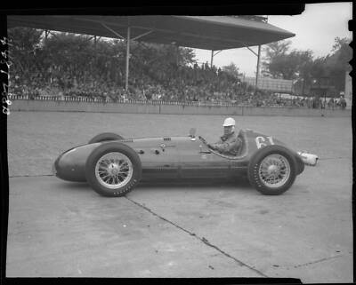 Jimmy Jackson in #61 Car in Pit Area 1948 MOTOR RACING OLD PHOTO | eBay ...