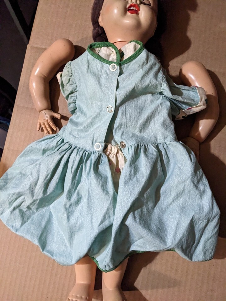 Vintage 1950's Ideal Saucy Walker 22" Doll Flirty Eyes, Teeth, Dress | eBay