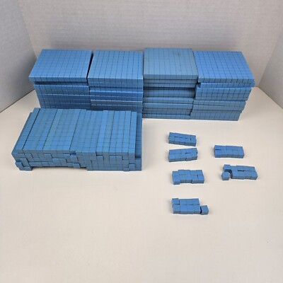 Math Manipulatives 40 Base ten 100 Flats, 98 Ten Rods, 59 One Units ...
