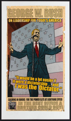 George W Bush Political Protest 2001 Silkscreen Poster Firehouse ...