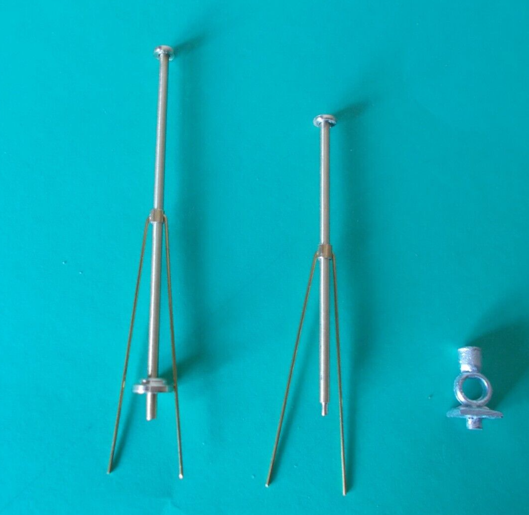 Pair of Ensign and Jackstaffs with Bullring. 1/32 scale. Model Boat ...