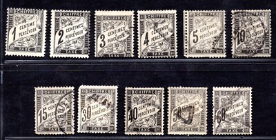 FRANCE 1882-1892 POSTAGE DUE SET OF 11 TO 60 CENTS SC. J11||J22 USED | eBay