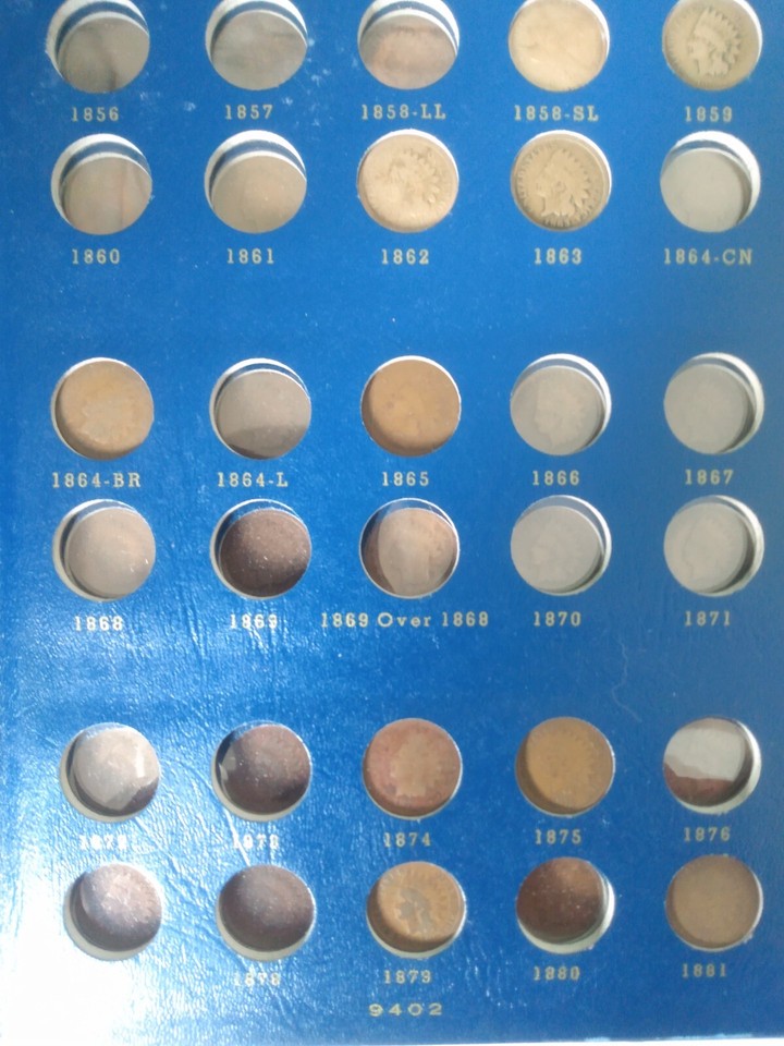 FLYING EAGLE INDIAN HEAD CENT Penny Coin Collection 36 Coin Set 1858-1909 MA30R | eBay