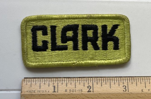 Clark Oil Gas Black Lettering 3” long Embroidered Patch Badge | eBay