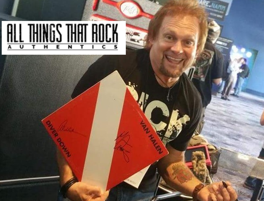 Alex Van Halen Signed Michael Anthony Autographed Album Diver Down ...