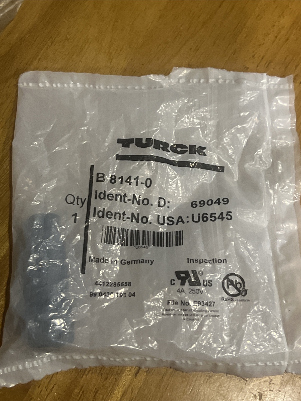 Turck B 8141-0/PG9 4 Pin Straight Female Connector - NEW. (BAS22) | eBay