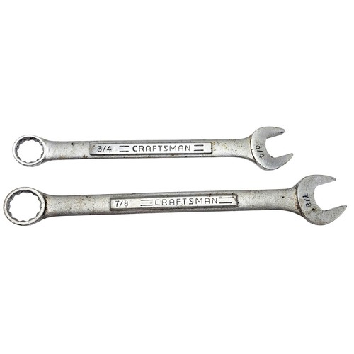 Craftsman Wrench Set 3/4" & 7/8" SAE Combination Forged USA VTG ...