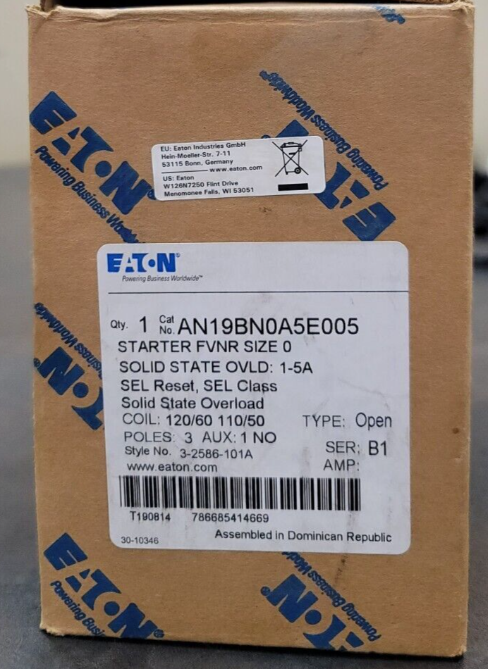 Eaton AN19BN0A5E005 Magnetic Motor Starter for sale online | eBay