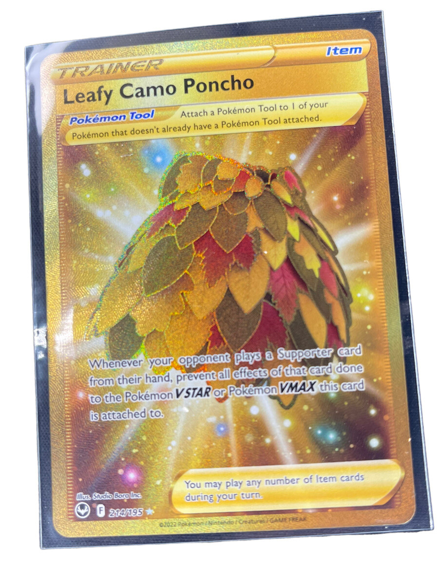 Leafy Camo Poncho 214/195 Gold Secret Rare - 2022 Pokemon Silver ...