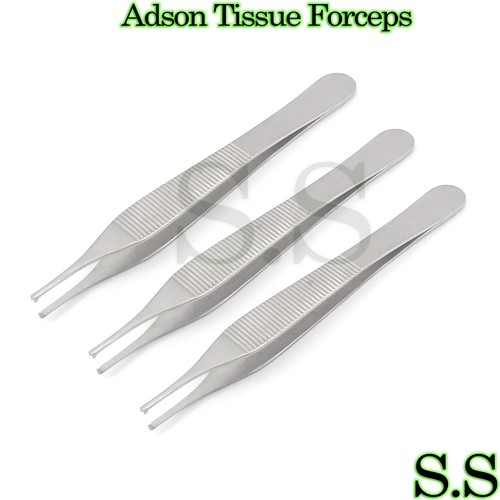 5 pcs Micro Adson Tissue Forceps Surgical Plastic Instruments SS 4.75 ...