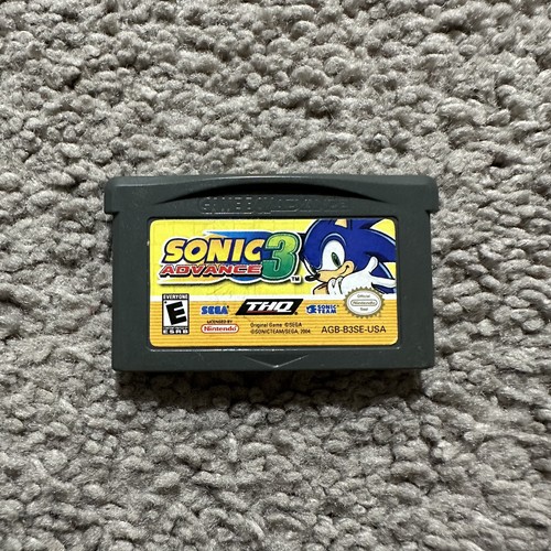 Sonic Advance 3 GBA Nintendo GameBoy Authentic Tested Works Cartridge ...
