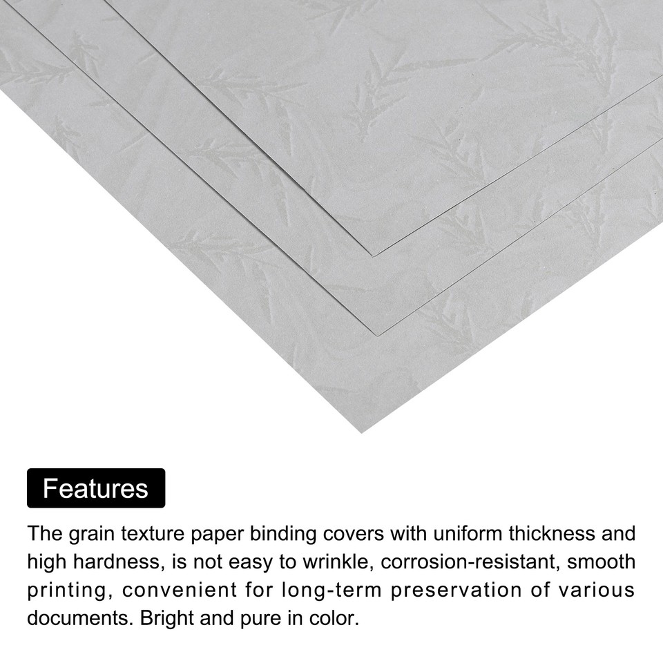 100Pcs Texture Paper Binding Covers, 8.3x11.7", 65 Lb, Pale Gray | eBay UK