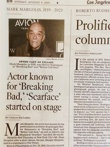 MARK MARGOLIS OBITUARY BREAKING BAD ACTOR LOS ANGELES TIMES NEWSPAPER ...