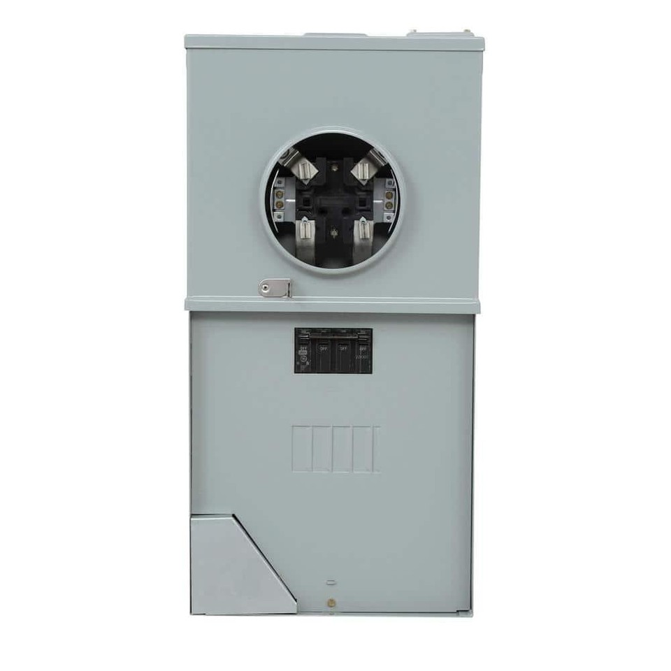 200 Amp 4 Space 8 Circuit Outdoor Combination Main Breaker Ringless ...