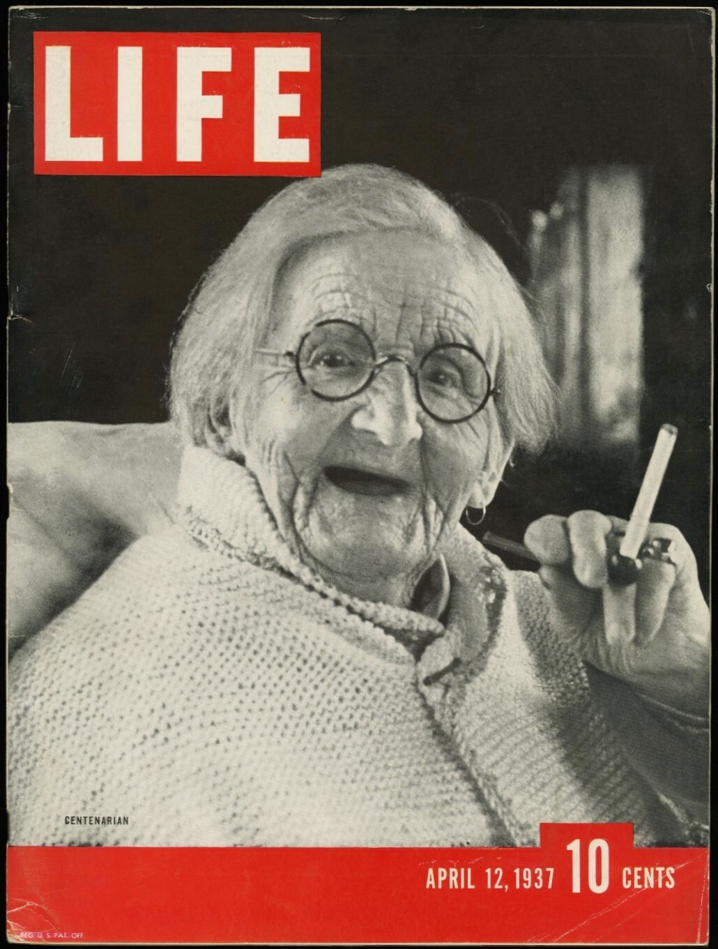 APRIL 12 1937 LIFE MAGAZINE, CENTENARIAN, PEKING MAN, CEZANNE PICTORIAL ...