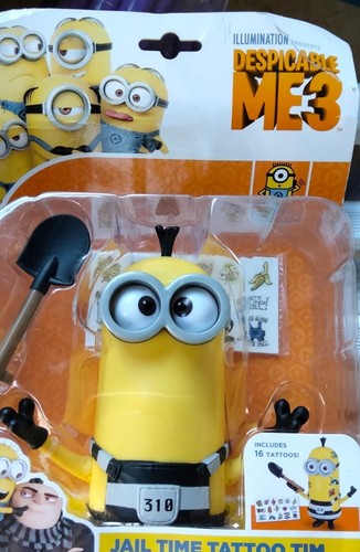 Despicable Me 3 Minion Jail Time Tattoo Tim Deluxe Action Figure | eBay ...