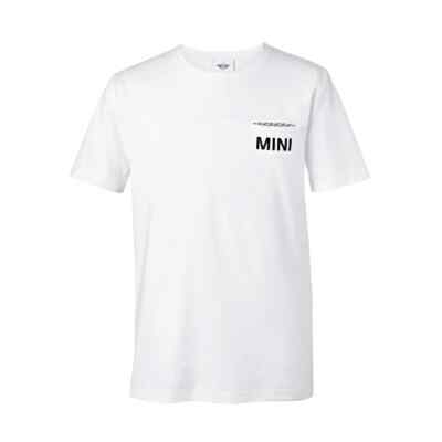 MINI COOPER Men's WHITE T-Shirt with Wordmark Pocket | MEDIUM | $29 ...
