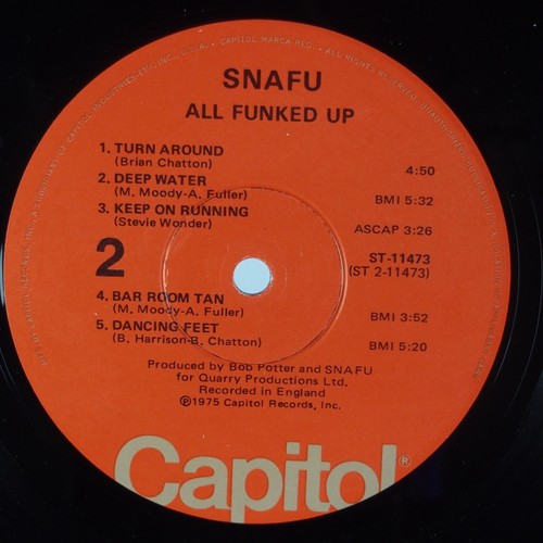 SNAFU: All Funked Up US Capitol ST-11473 Rare Prog Vinyl LP NM Wax | eBay