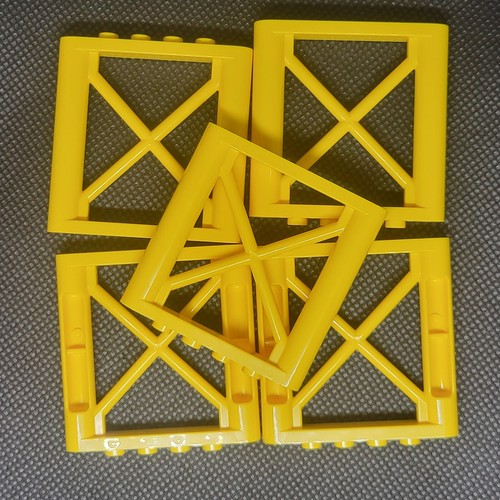 LEGO PARTS - YELLOW SUPPORT GIRDER RECTANGULAR 1X6X5 - QTY 5 | eBay