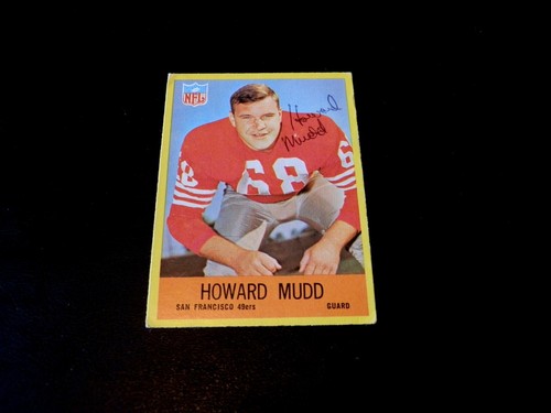 Howard Mudd Autographed 1967 Philadelphia #175 Rookie Card Vintage NFL ...