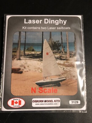 Osborn Models 3129 N Scale Laser Dinghy Sailboat Building Kit (2 boats ...