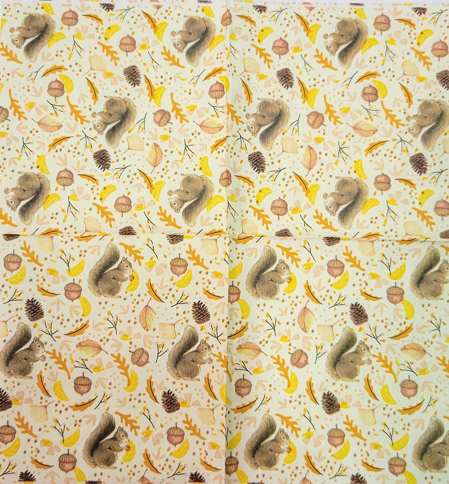 2 Individual Paper Cocktail Decoupage Napkins- 2127 Squirrel's Nut ...