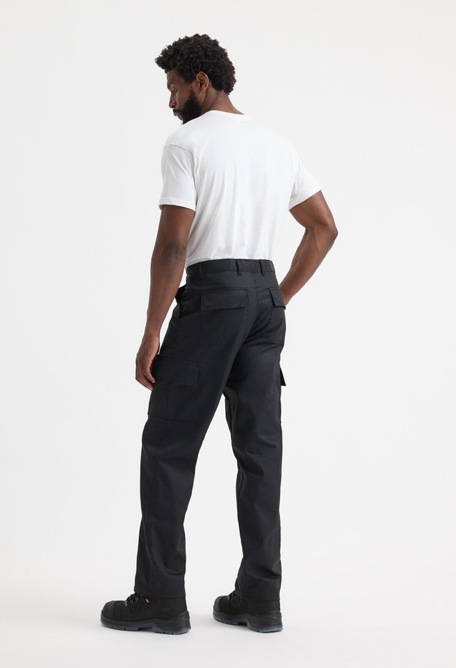 Mens Cargo Work Trousers Multi pocket workwear Combat Casual Pant Uneek ...