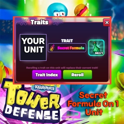 🔥 Spongebob Tower Defense | Secret Formula Your Unit | Fast Delivery ...