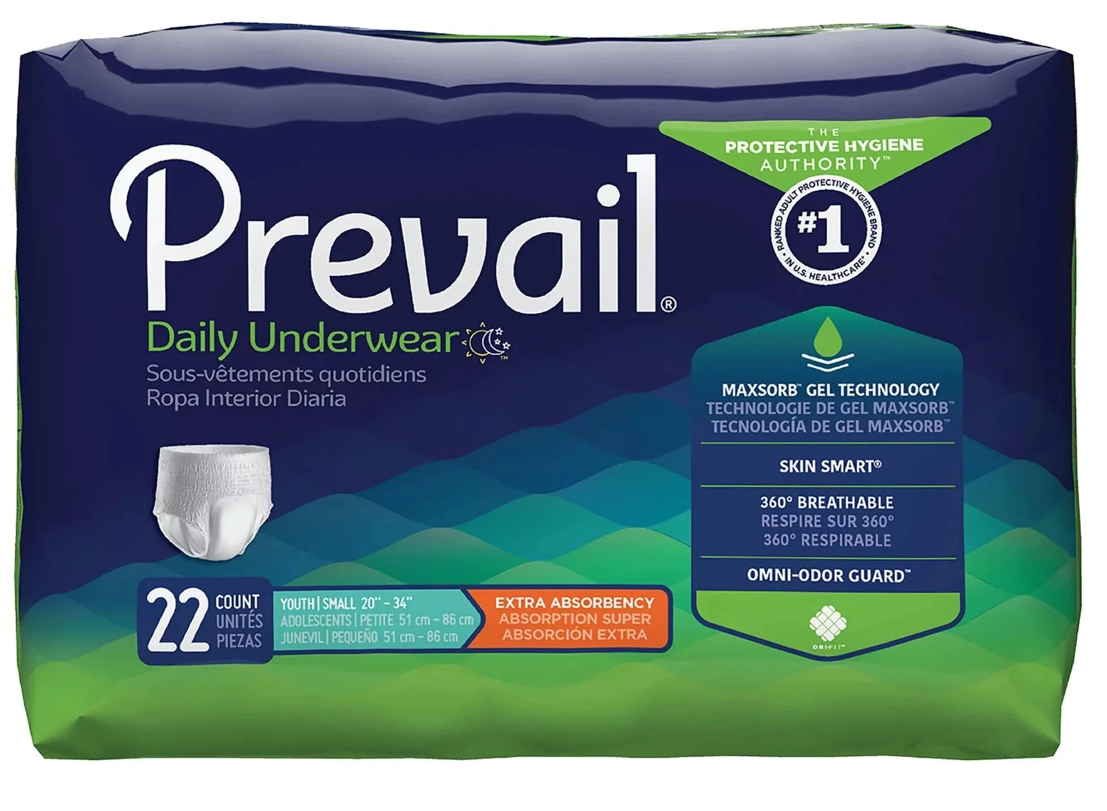 Prevail Adult Daily Disposable Underwear Pull Up Style Extra Absorbency ...