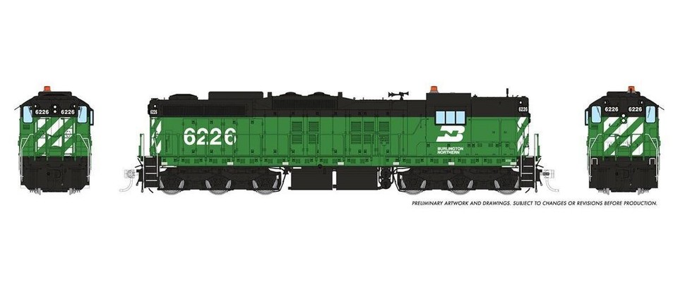 Rapido ~ HO Scale ~ Burlington Northern ~ SD9 #6226 ~ DC/Silent ...
