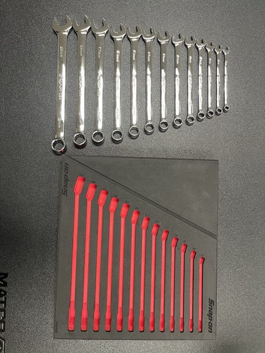 Snap-On NEW Flank Drive Plus Metric Wrench Set With Red Foam ...