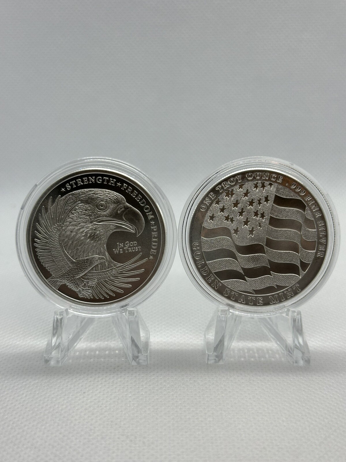 1 oz GSM Silver Eagle Round In Capsule. Free Shipping! | eBay