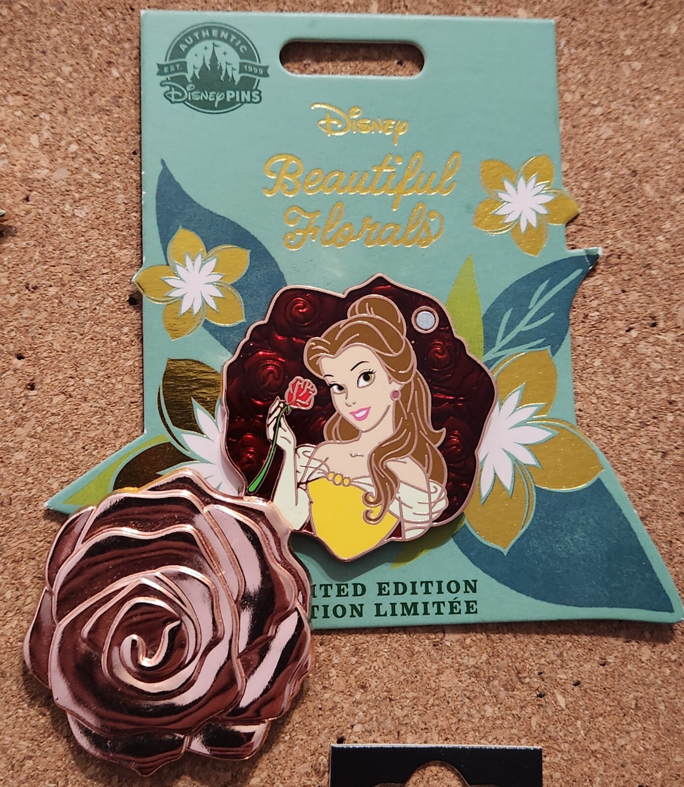 Belle Beautiful Florals Princess Pin LE 4000 Beauty and the Beast ...