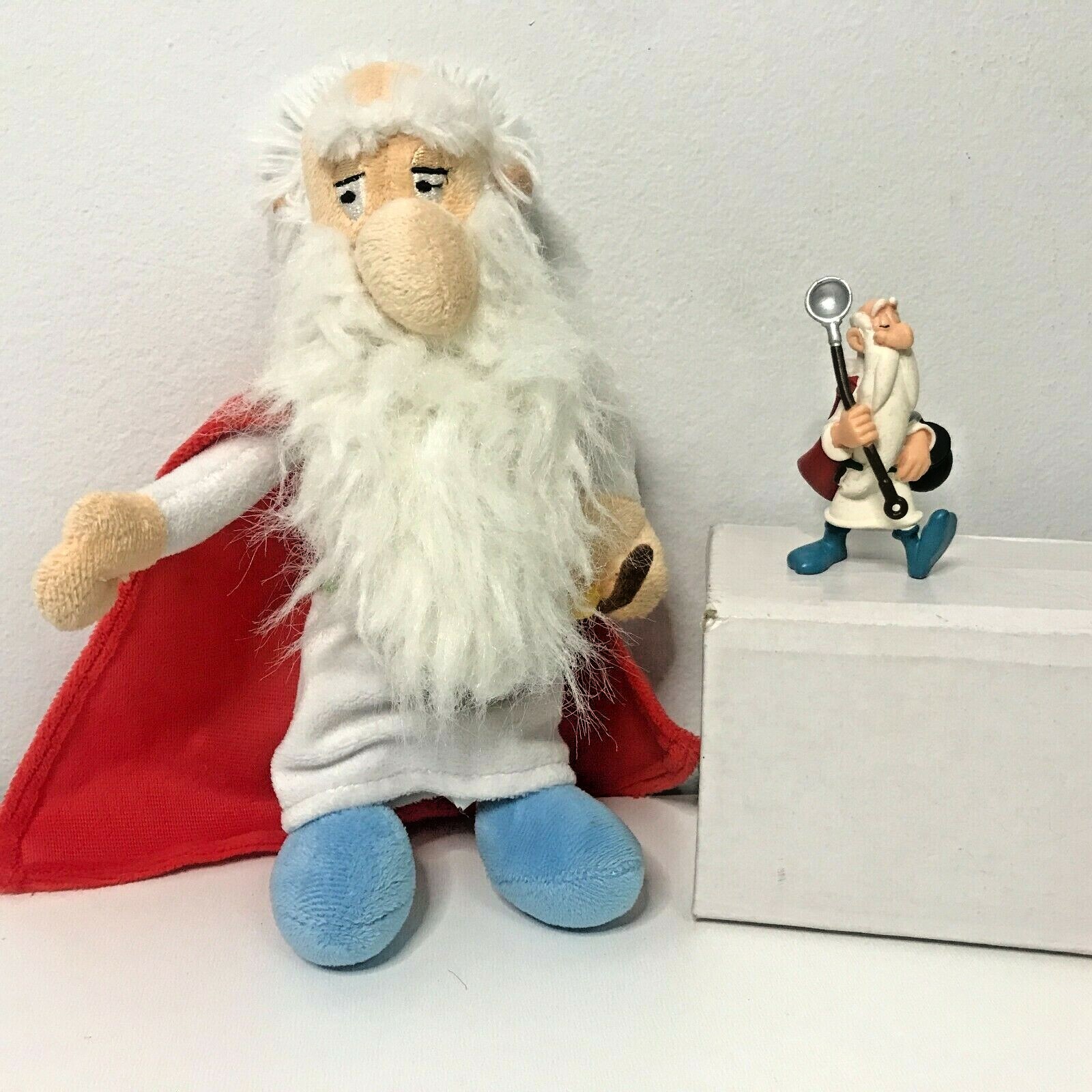 ASTERIX & OBELIX Getafix Druid Rare Plush Toy PVC Figure w/ Cauldron ...