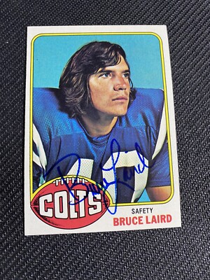 1976 Topps Football #111 Bruce Laird Autograph Indianapolis Colts Auto ...