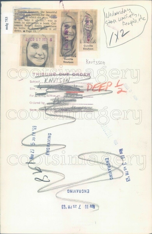 1969 Press Photo Lovely Blond Model Gunilla Knutsson | eBay