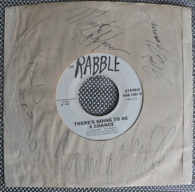 LA PUNK KBD 45 rpm THE RABBLE on PRVT lb YOU NEED IT 1980 SIGNED SLEEVE ...