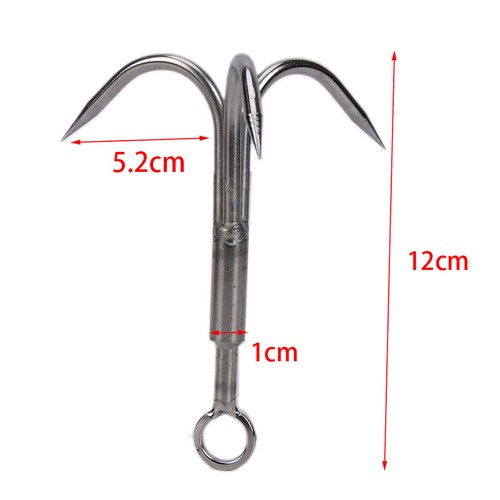 1pc 3 Claws Grappling Hook Climbing Survival Carabiner Tool Stainless ...