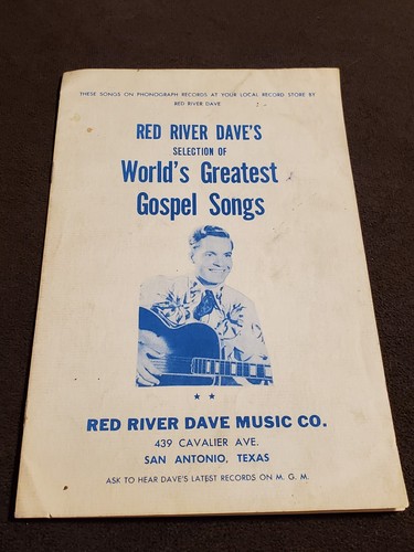 1940s Songbook Sheet Music Red River Dave San Antonio Texas Gospel ...