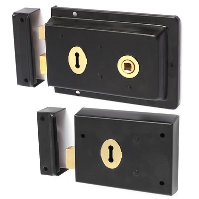 Traditional OLD ENGLISH 1920s VICTORIAN STYLE RIM LOCK+KEYS Door Latch ...