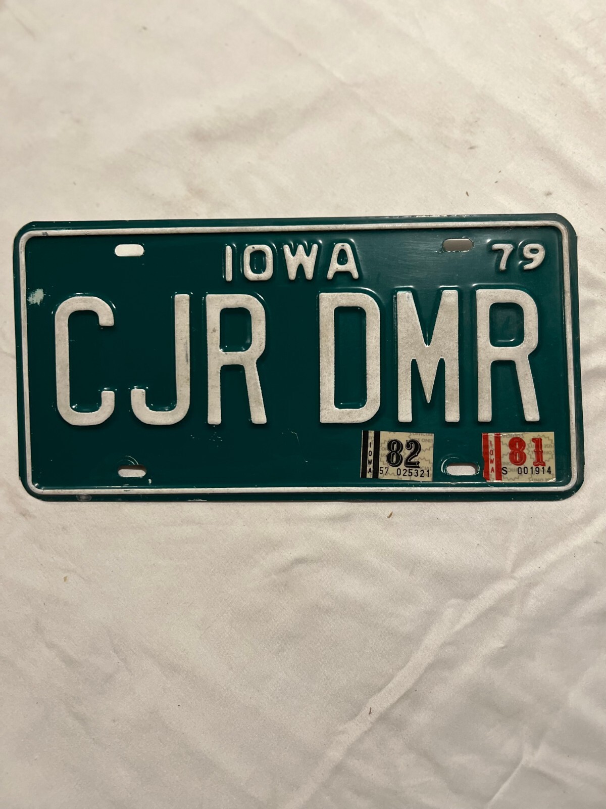 LICENSE PLATES IOWA VANITY CJR DMR 1979 2 OF 2 | eBay