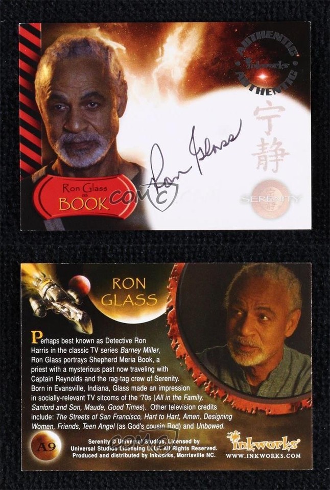 2005 Inkworks Serenity Auto Ron Glass as Book #A9 Auto 18hi | eBay