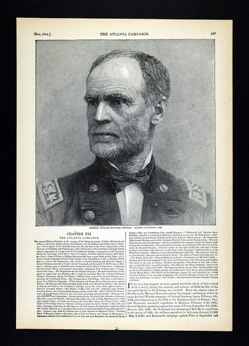 Harper Civil War Print US General Sherman Portrait Atlanta Campaign | eBay
