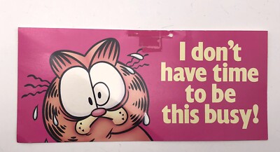 I Don’t Have Time To Be This Busy Garfield Vintage postcard 1978 | eBay