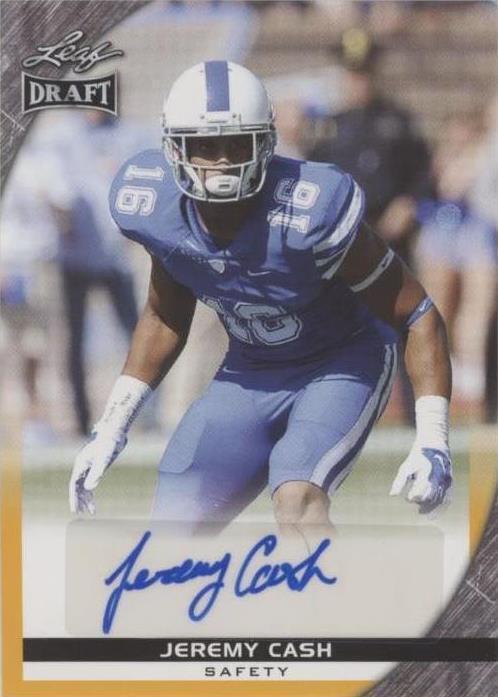 2016 Leaf Draft - Retail Autographs Jeremy Cash #A-JC1 Gold (AU, RC ...