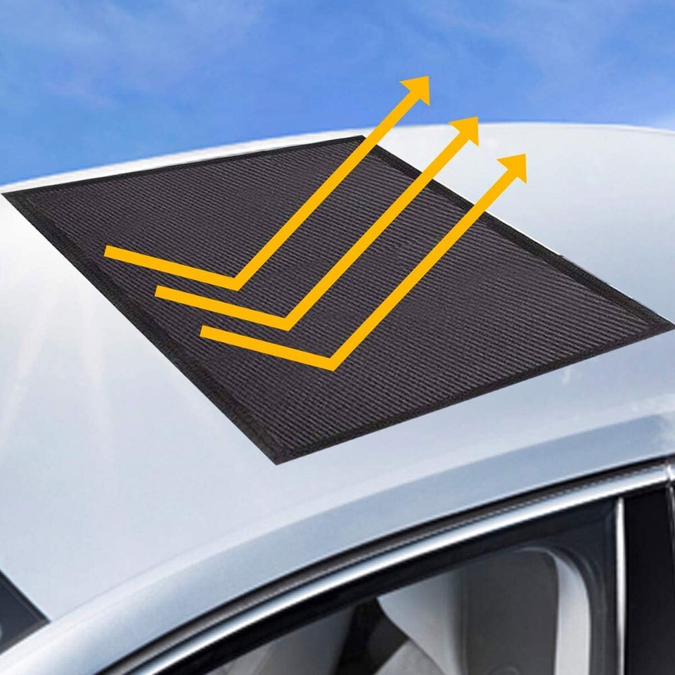 Car Magnetic Black Moonroof Mesh Roof Sun Shade Cover Sunroof Sunshade ...
