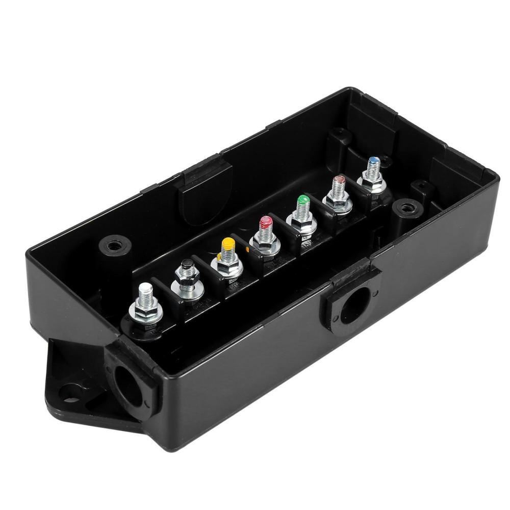 12V 7 Gang Trailer Wire Connector Junction Box 7 Pole Cable Connection ...