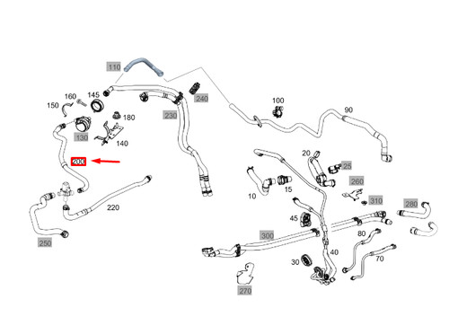 NEW MERCEDES-BENZ GLE W167 VALVE TO PUMP HOSE LINE A1678309502 ORIGINAL ...